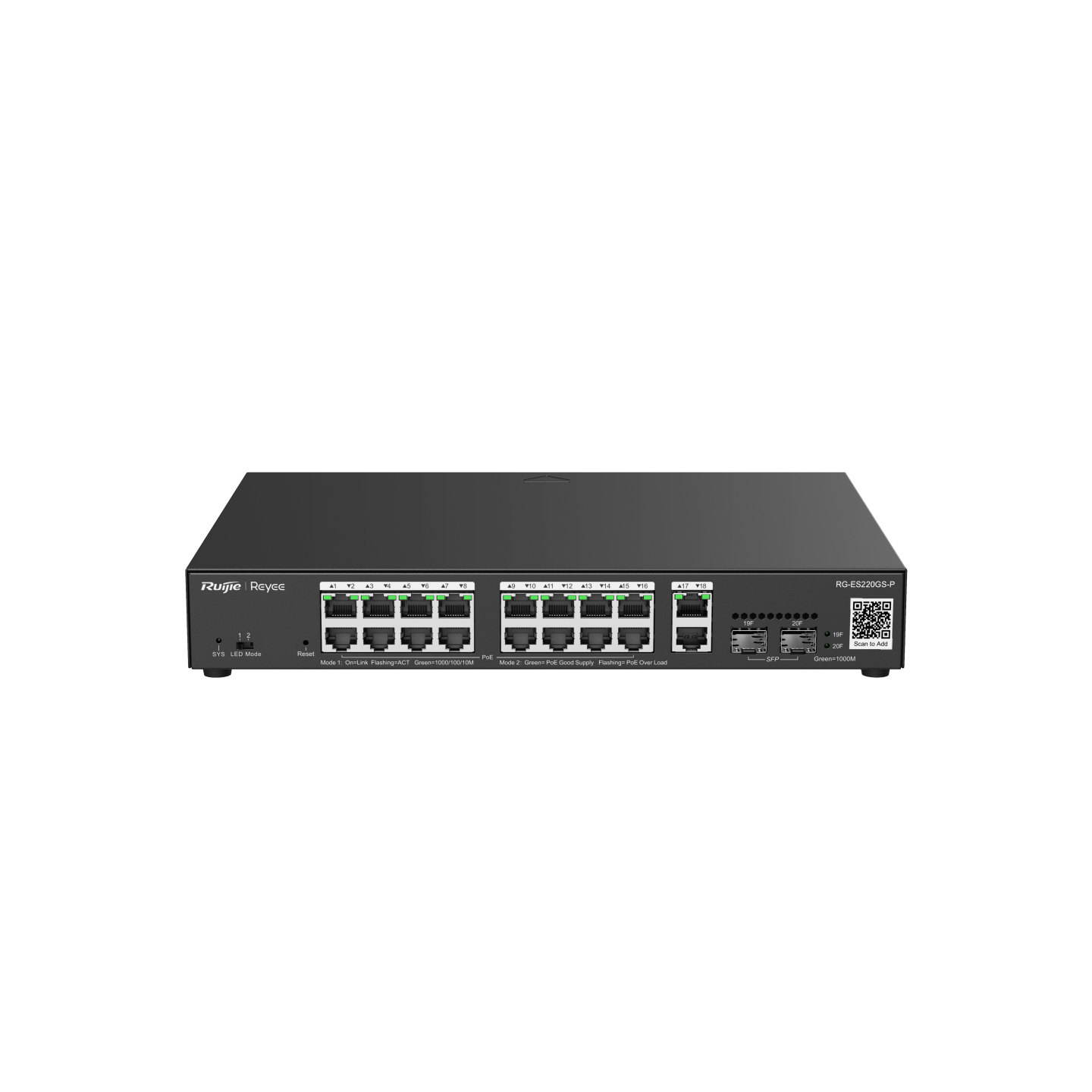 RG-ES220GS-P: 20-Port Gigabit Smart Cloud-Managed PoE Switch - Best ...